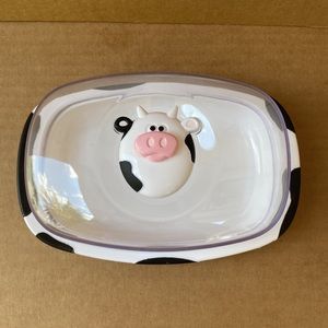 Joie | Dining | Joie Cow Moo Moo Farmhouse Barn Butter Pod Dish New ...